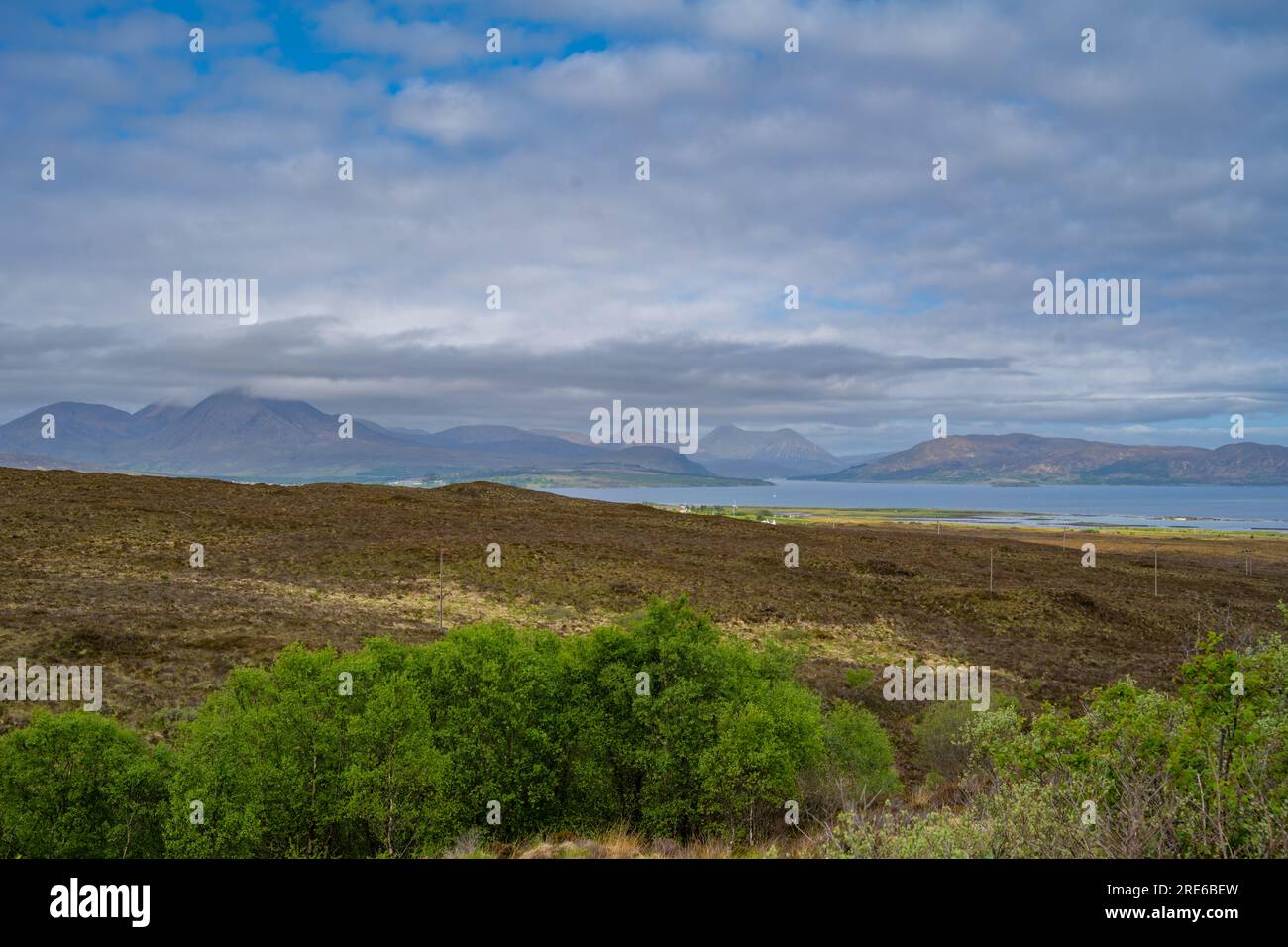 Looking north towards Scalpay and the inner sound, from the road ...
