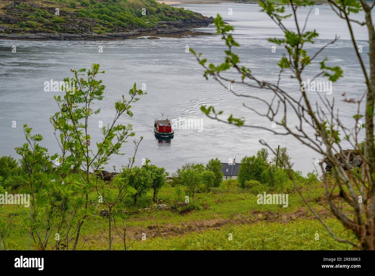 The Skye Ferry from Kyle Rhea, to Glenelg. The last turntable ferry ...