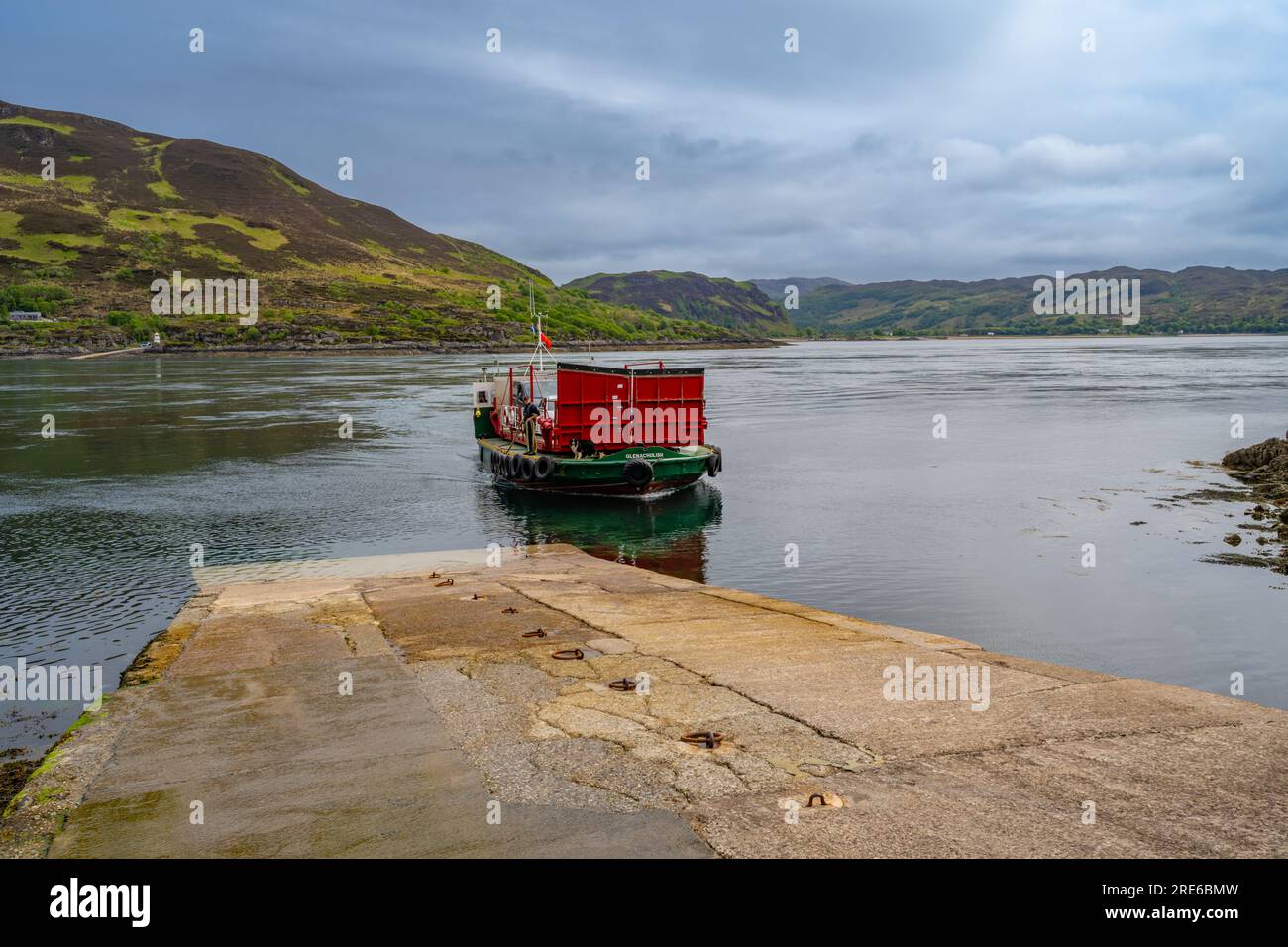 The Skye Ferry from Kyle Rhea, to Glenelg. The last turntable ferry ...