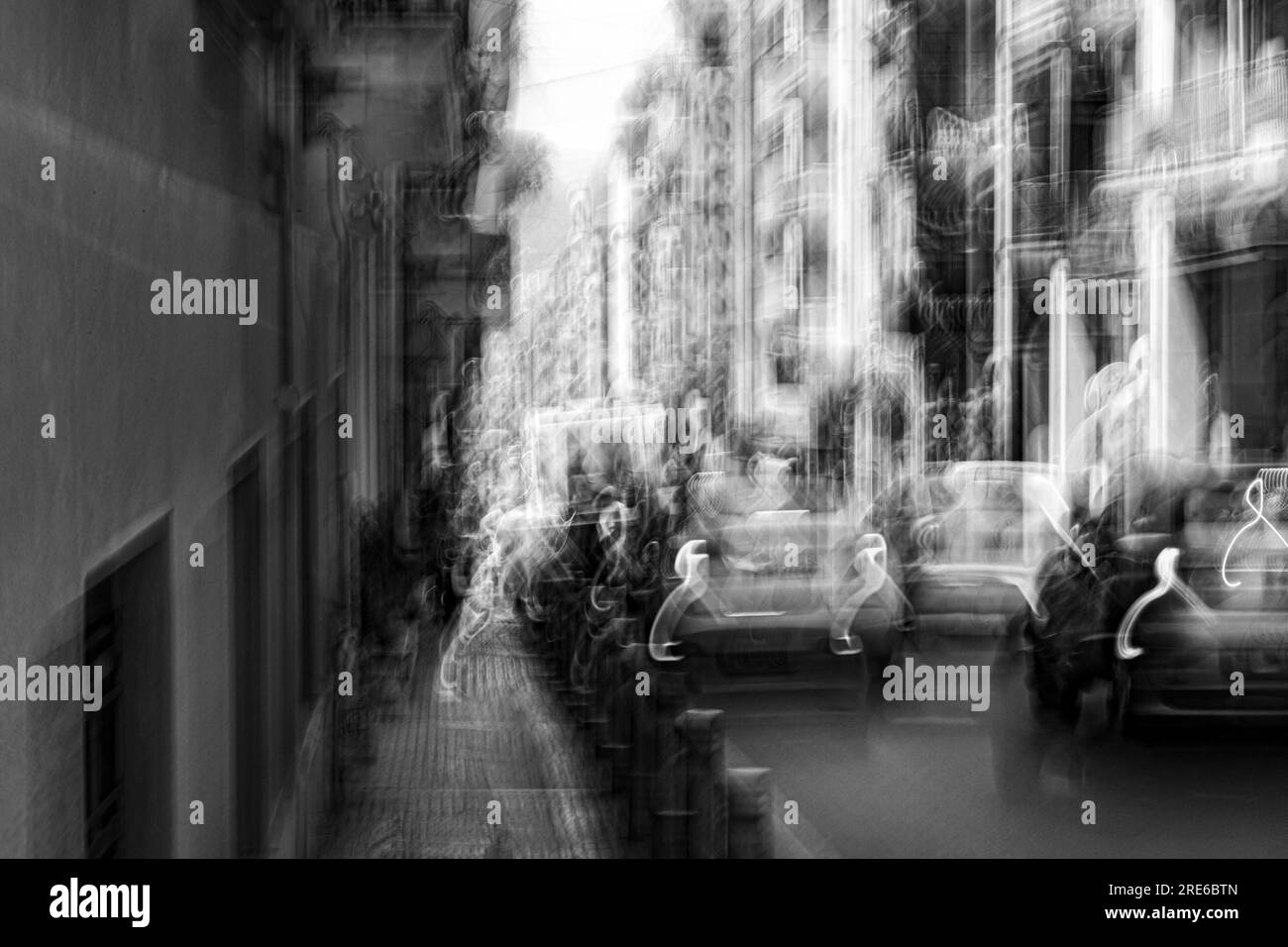 Abstract photography. Deliberately shaken, out of focus, blurred ...