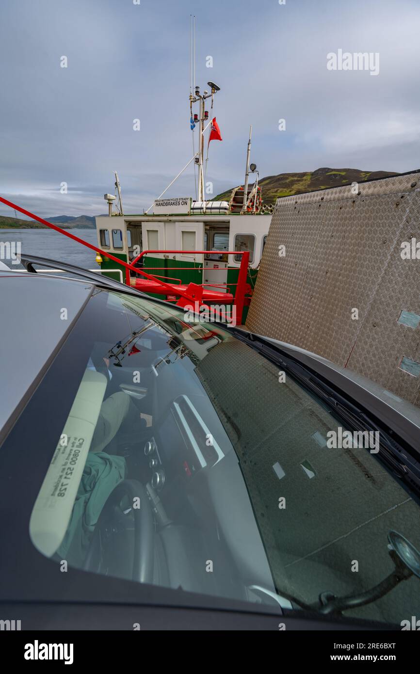 On the The Skye Ferry from Kyle Rhea, to Glenelg. The last turntable ...