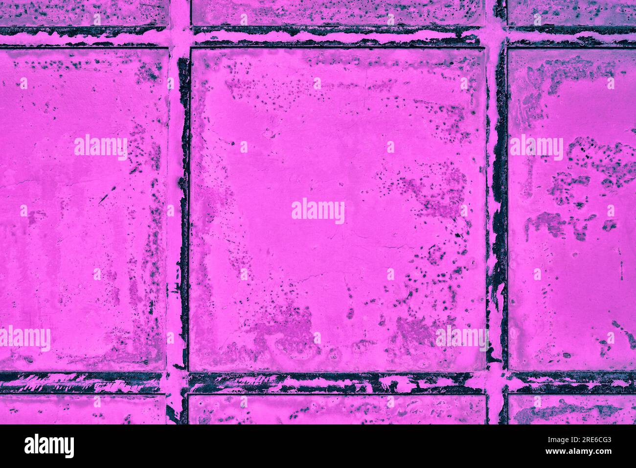 Saturated pink, near purple, flat empty surface with square pattern ...