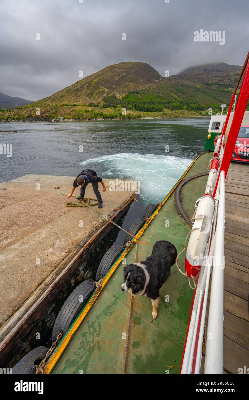 The Skye Ferry from Kyle Rhea, to Glenelg. The last turntable ferry ...
