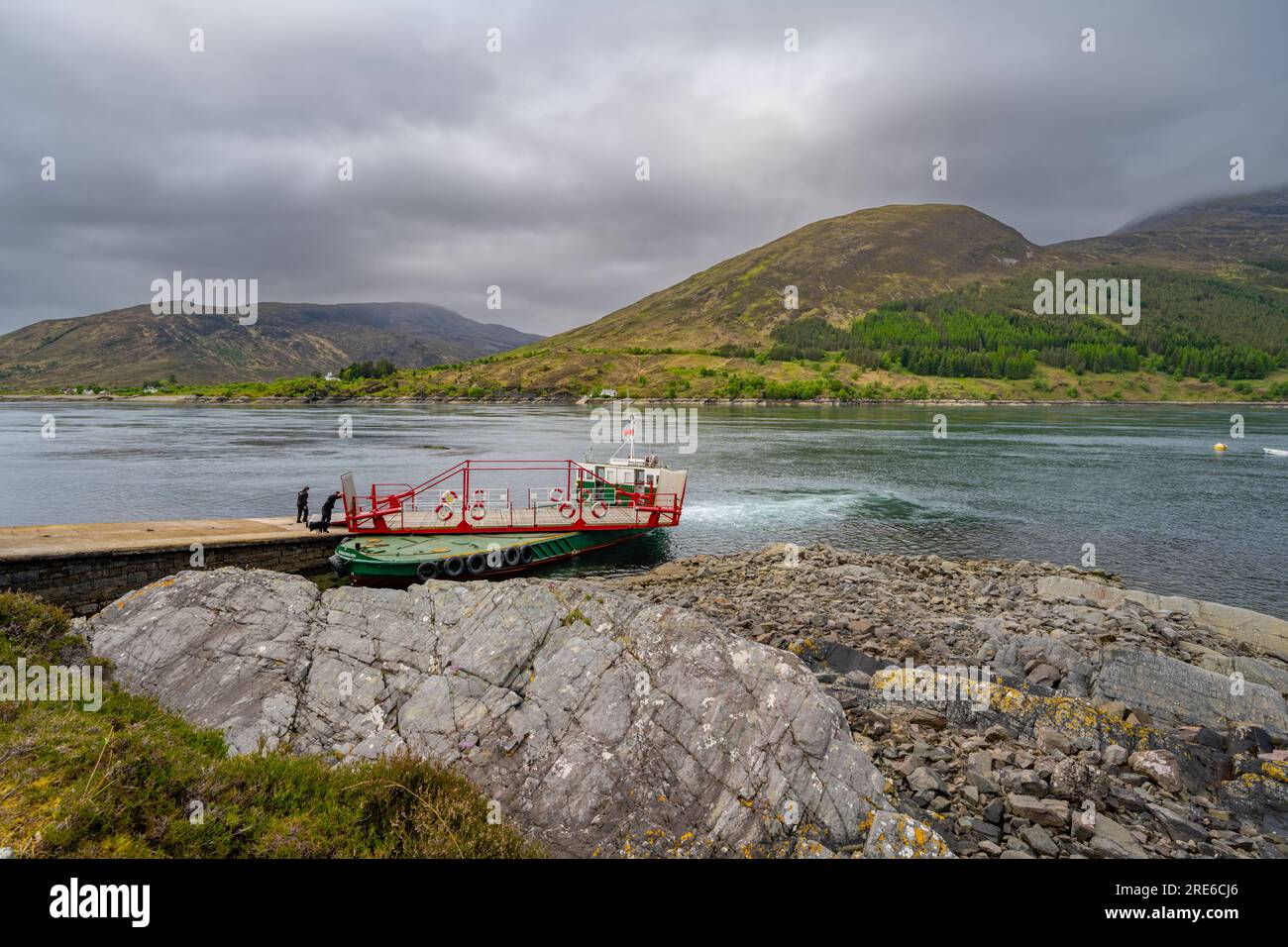 The Skye Ferry from Kyle Rhea, to Glenelg. The last turntable ferry ...