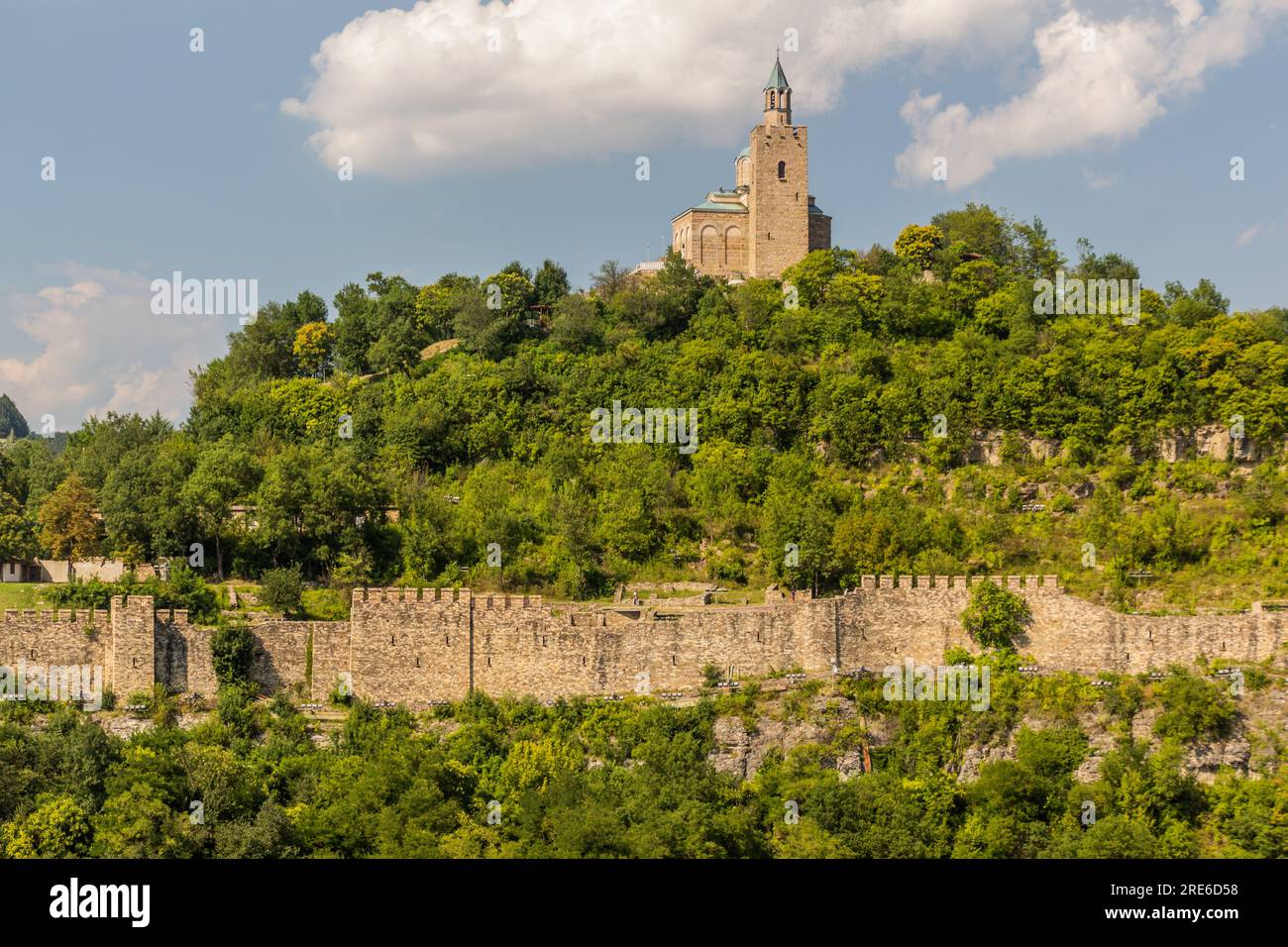Tsarevets fortress with the Ascension Cathedral in Veliko Tarnovo ...