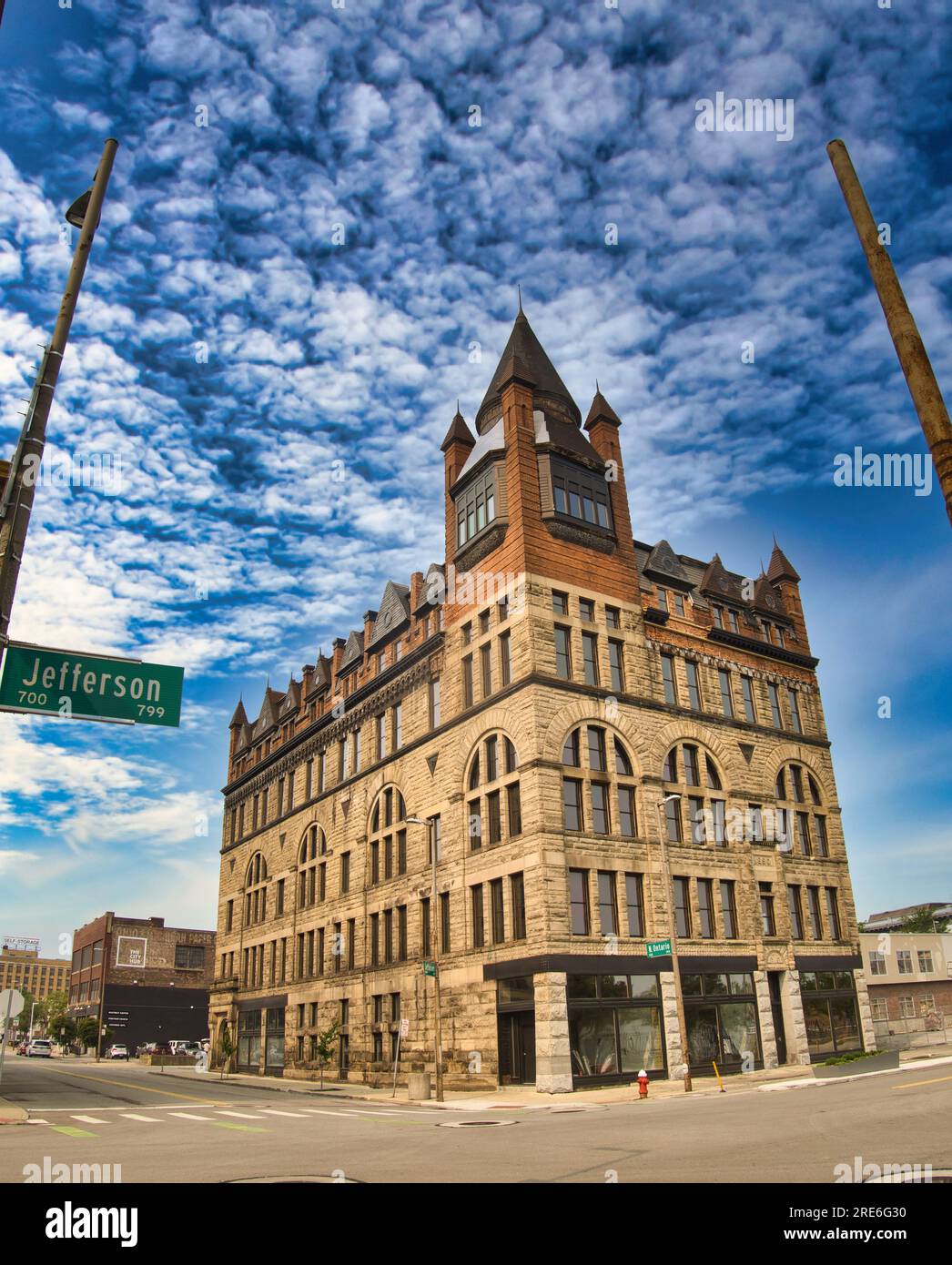 The Pythian Castle in Toledo, Ohio, is a Romanesque-style building ...
