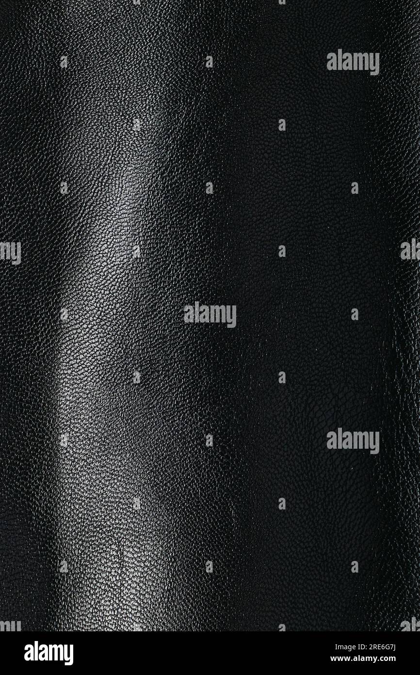 Texture of natural leather close up. Background of black leather ...