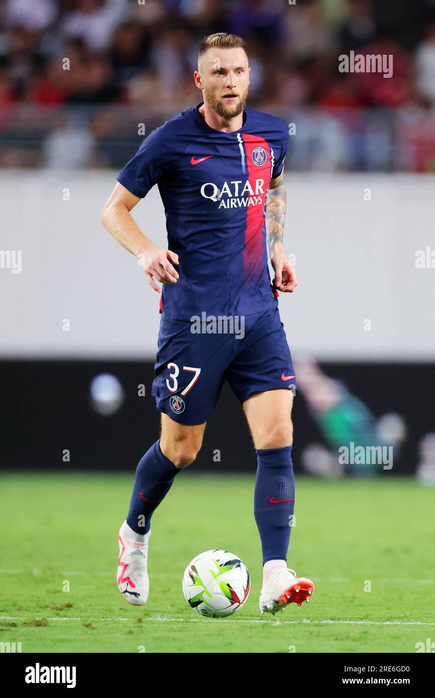 Osaka, Japan. 25th July, 2023. Milan Skriniar (PSG) Football/Soccer ...