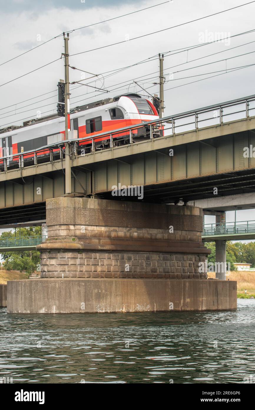 Vienna, Austria - 24 July 2023. Over the River Danube: A Spectacular ...