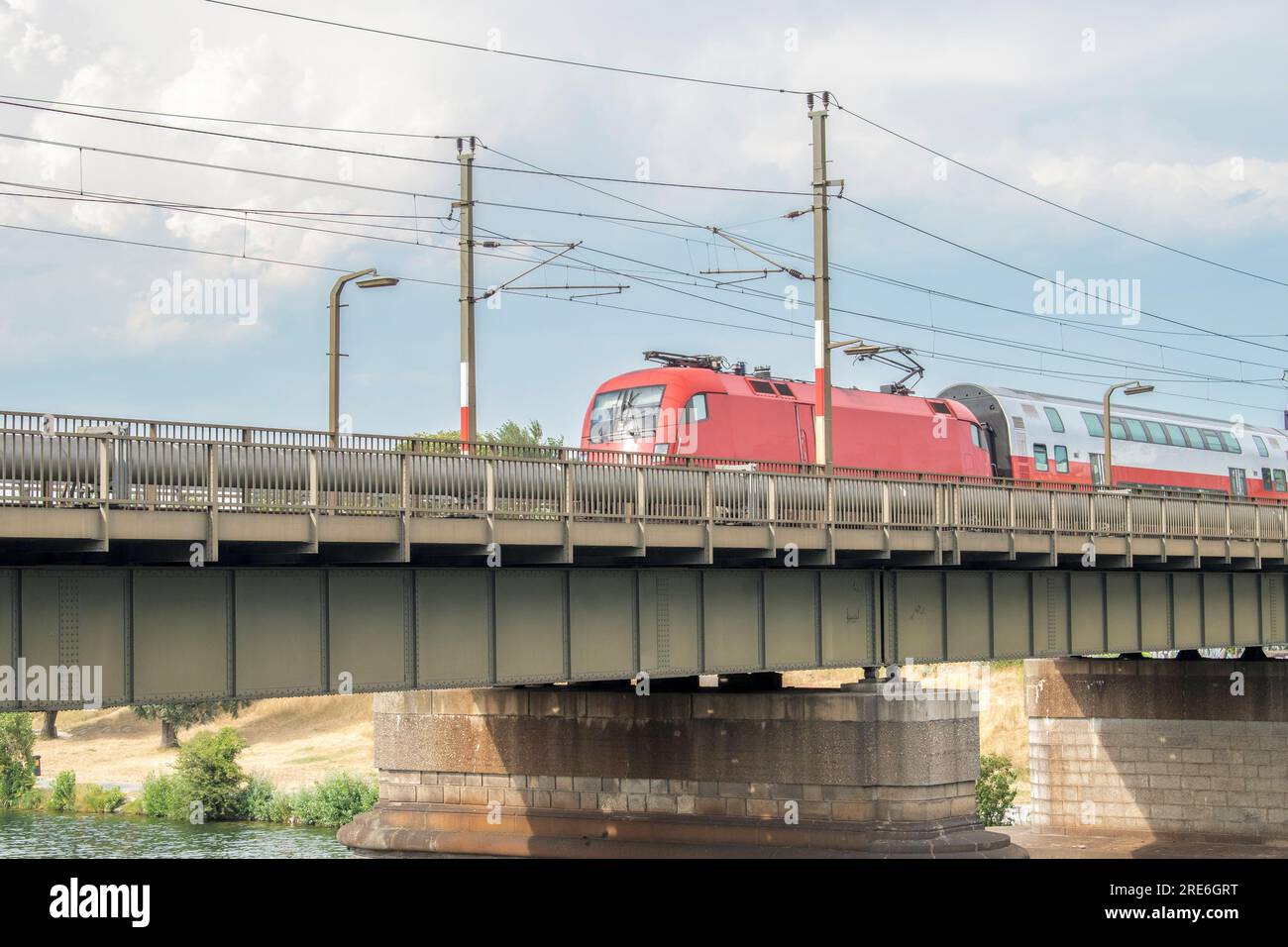 Vienna, Austria - 24 July 2023. Over the River Danube: A Spectacular ...