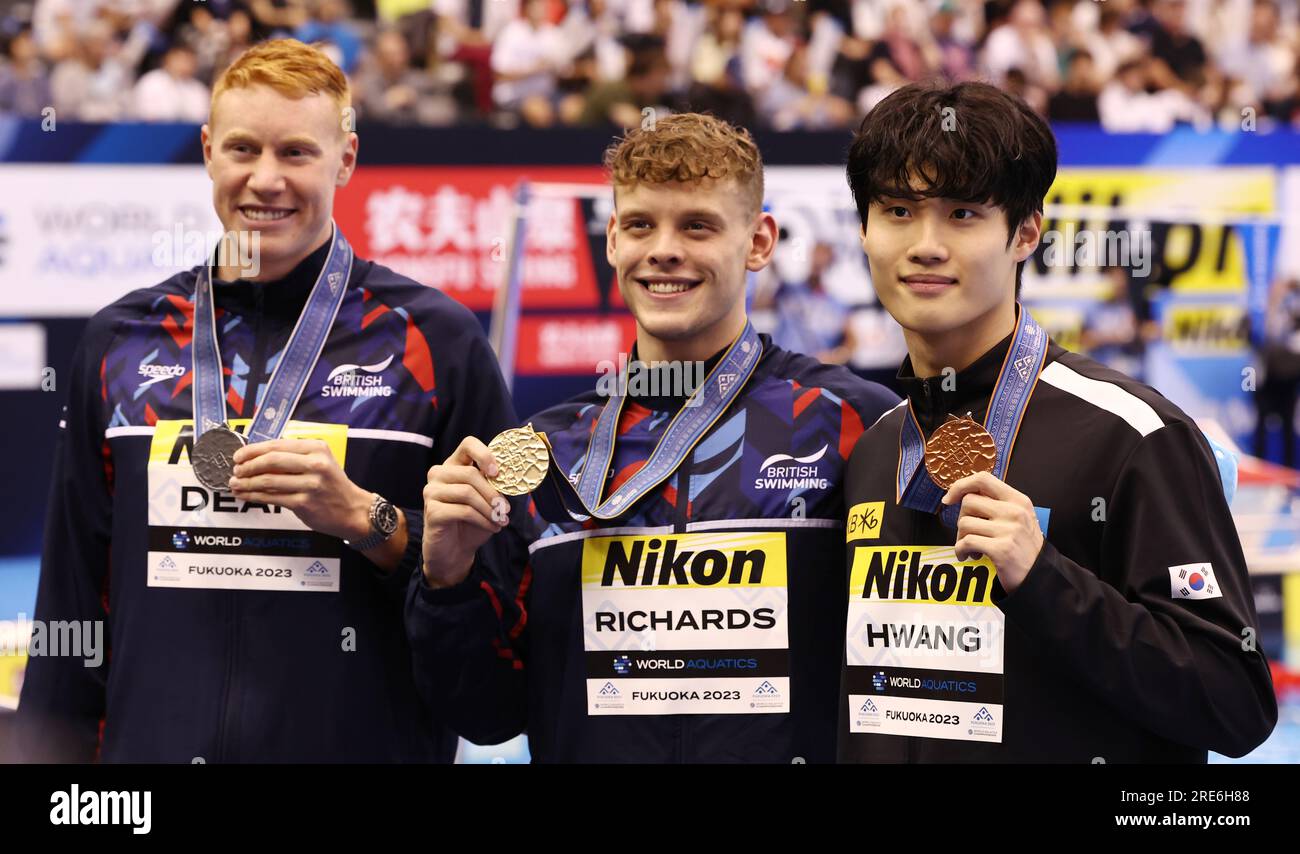 26th July, 2023. Hwang Sun-woo wins bronze in 200m freestyle at ...