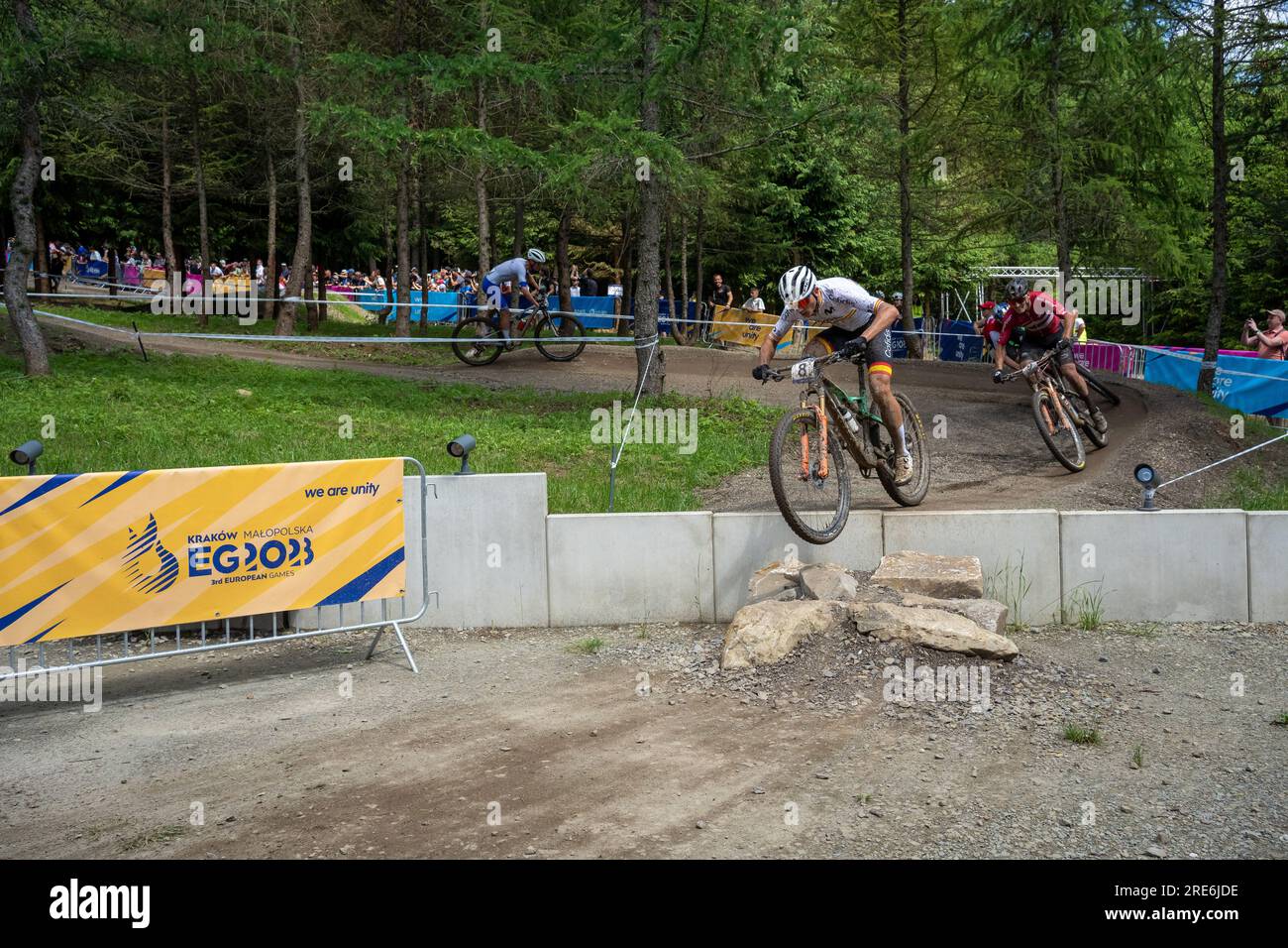 David Domingos Campos Motos (8) jumps over rocks with Sebastian Fini ...