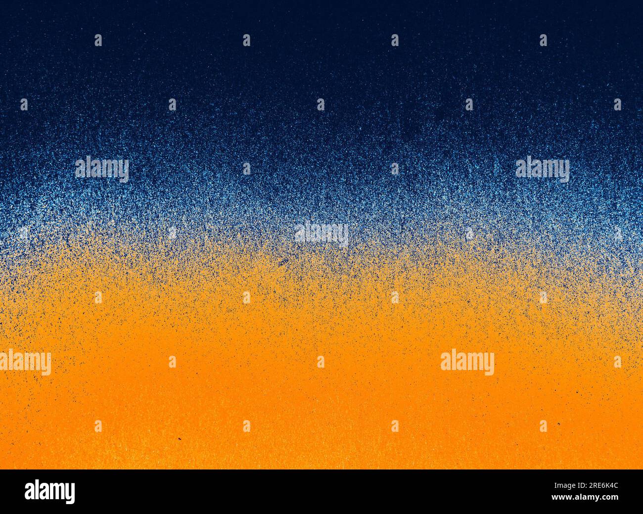Injet grainy graduated background material in dark blue and orange ...
