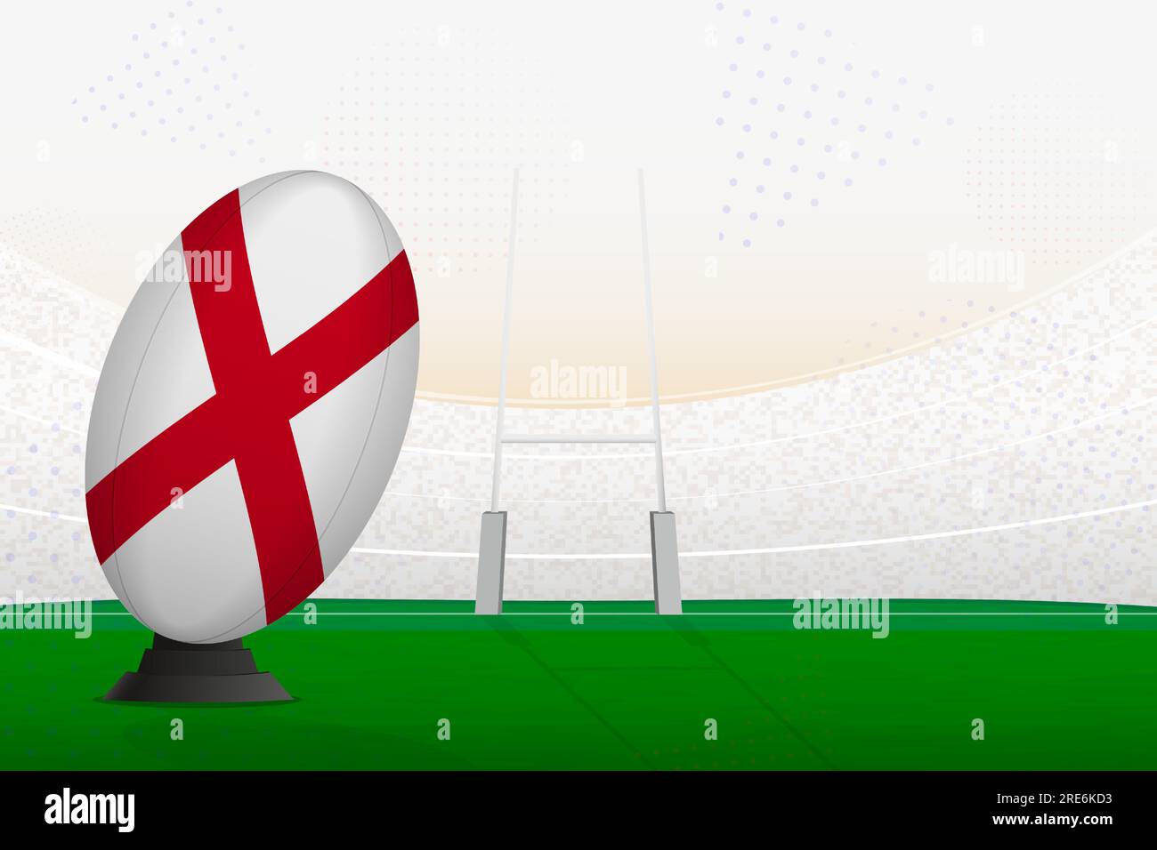 Alabama national team rugby ball on rugby stadium and goal posts ...