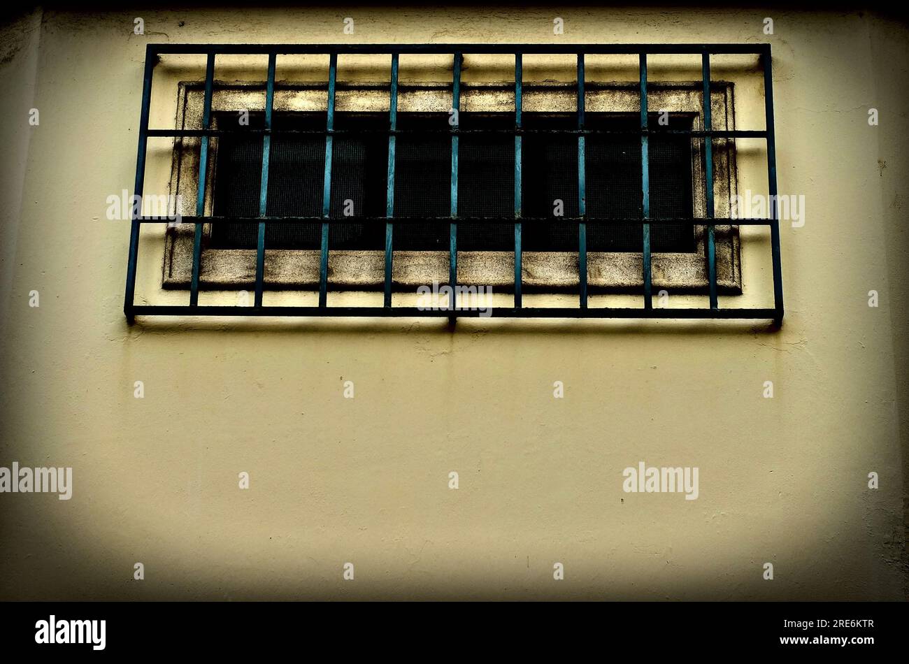 Prison window in a dark pessimistic tone Stock Photo - Alamy