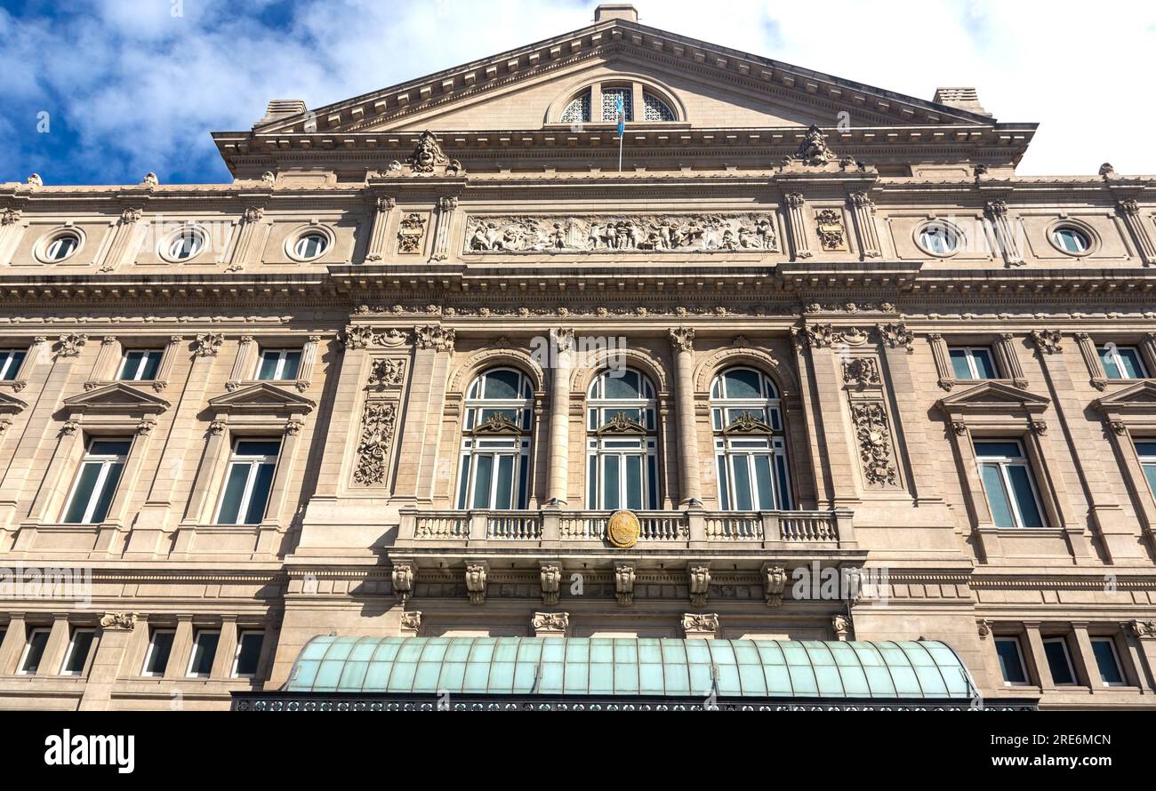 Famous Teatro Colon or Columbus Theatre Building Exterior Facade, Main ...