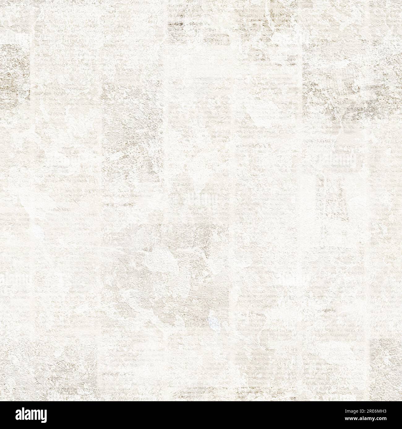 Old grunge unreadable vintage newspaper paper texture square seamless pattern. Blurred newspaper ...