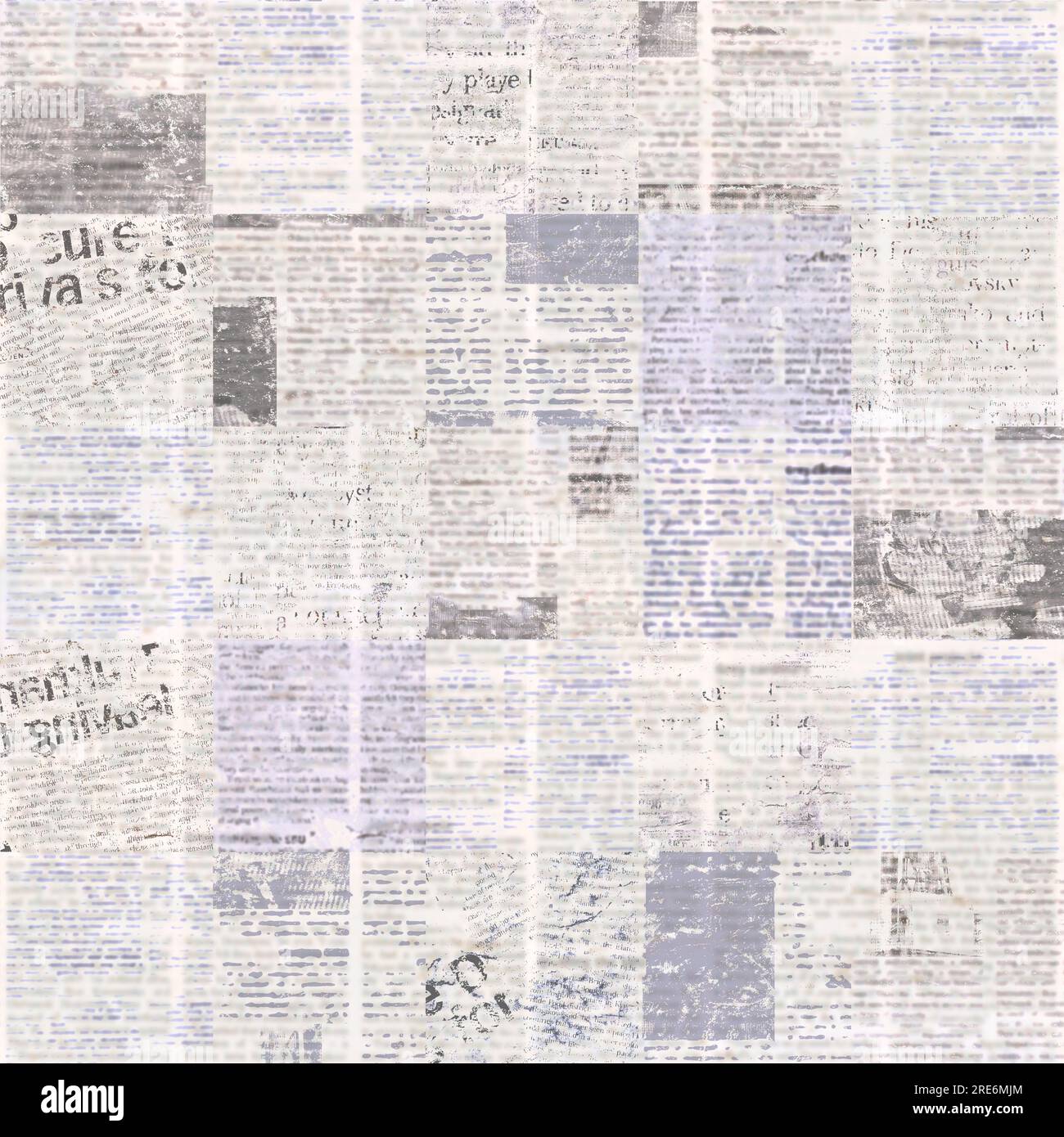 Old grunge unreadable vintage newspaper paper texture square seamless ...