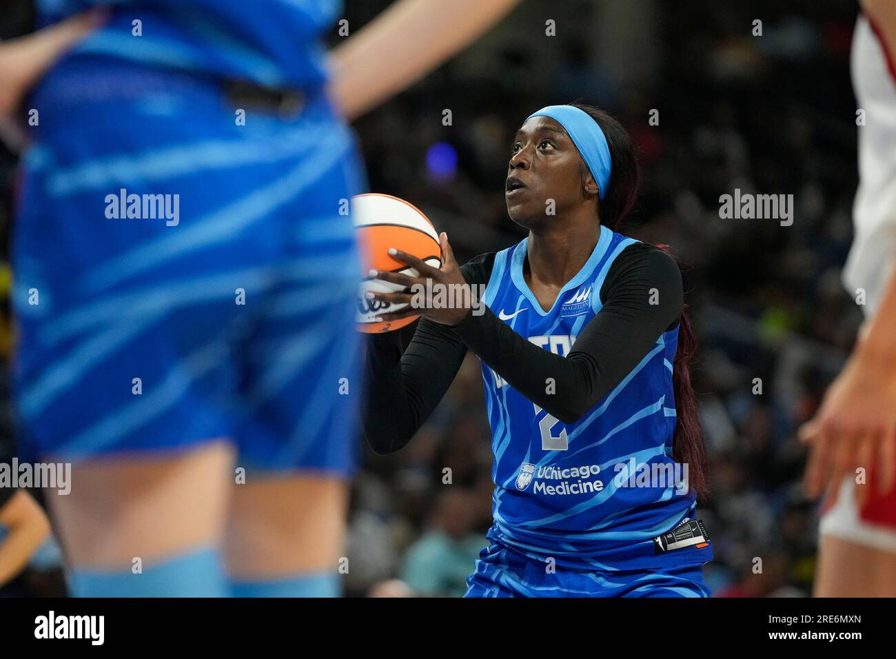 Chicago Sky guard Kahleah Copper shoots a free throw during the first ...