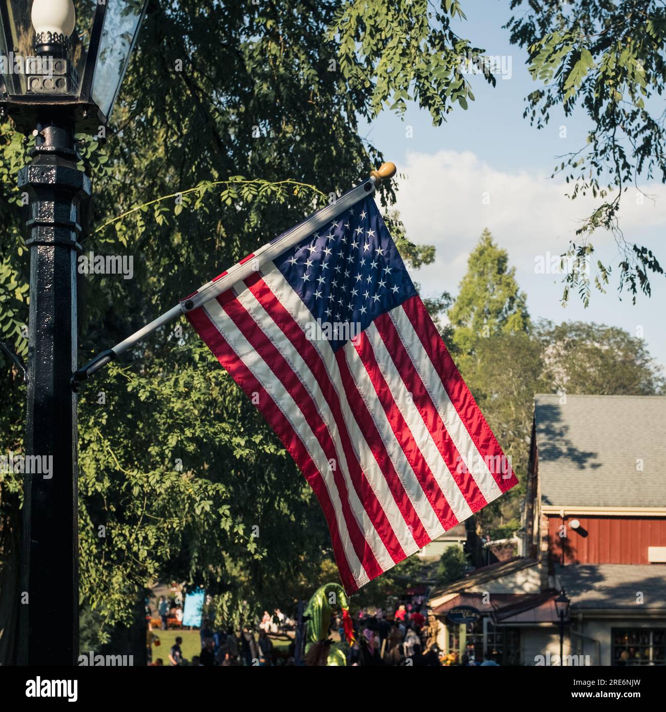 American Flag Homestead Stock Photo - Alamy