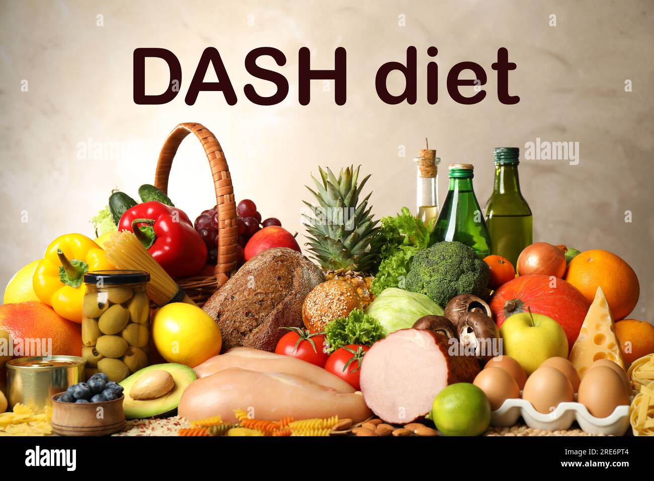 Dash diet (Dietary approaches to stop hypertension). Many different ...