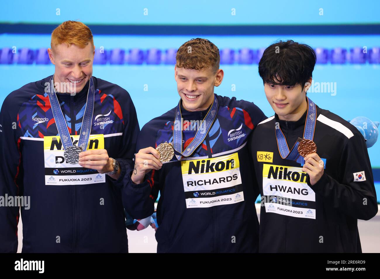 Fukuoka, Japan. 25th July, 2023. (L to R) Tom DEAN, Matthew RICHARDS ...