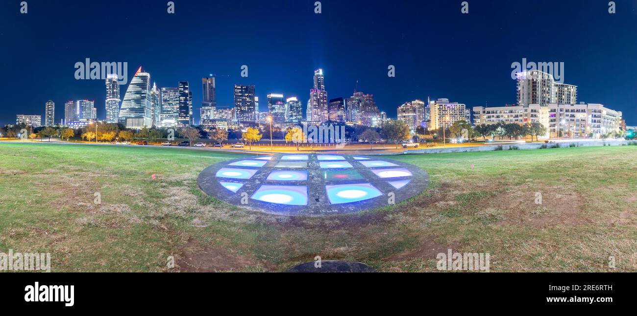 Downtown Austin Texas, city skyline night view Stock Photo - Alamy