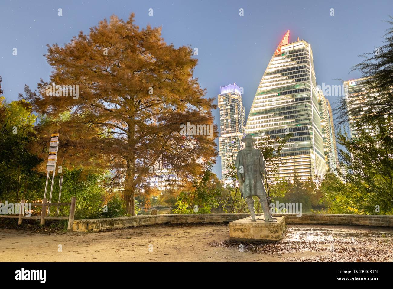 Downtown Austin with the Google Tower in the Background Stock Photo - Alamy