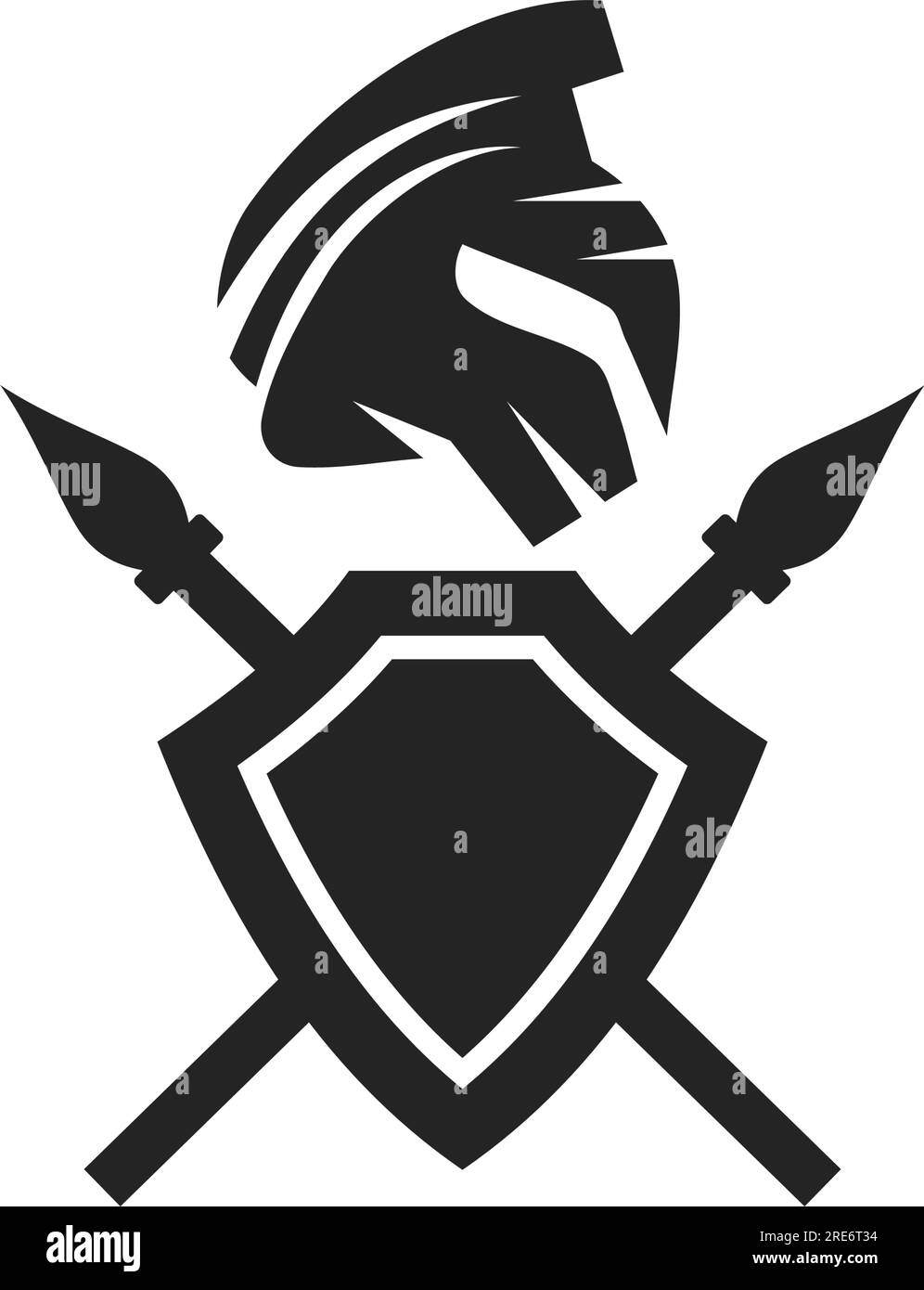 warrior logo template. Icon Illustration Brand Identity. Isolated and ...