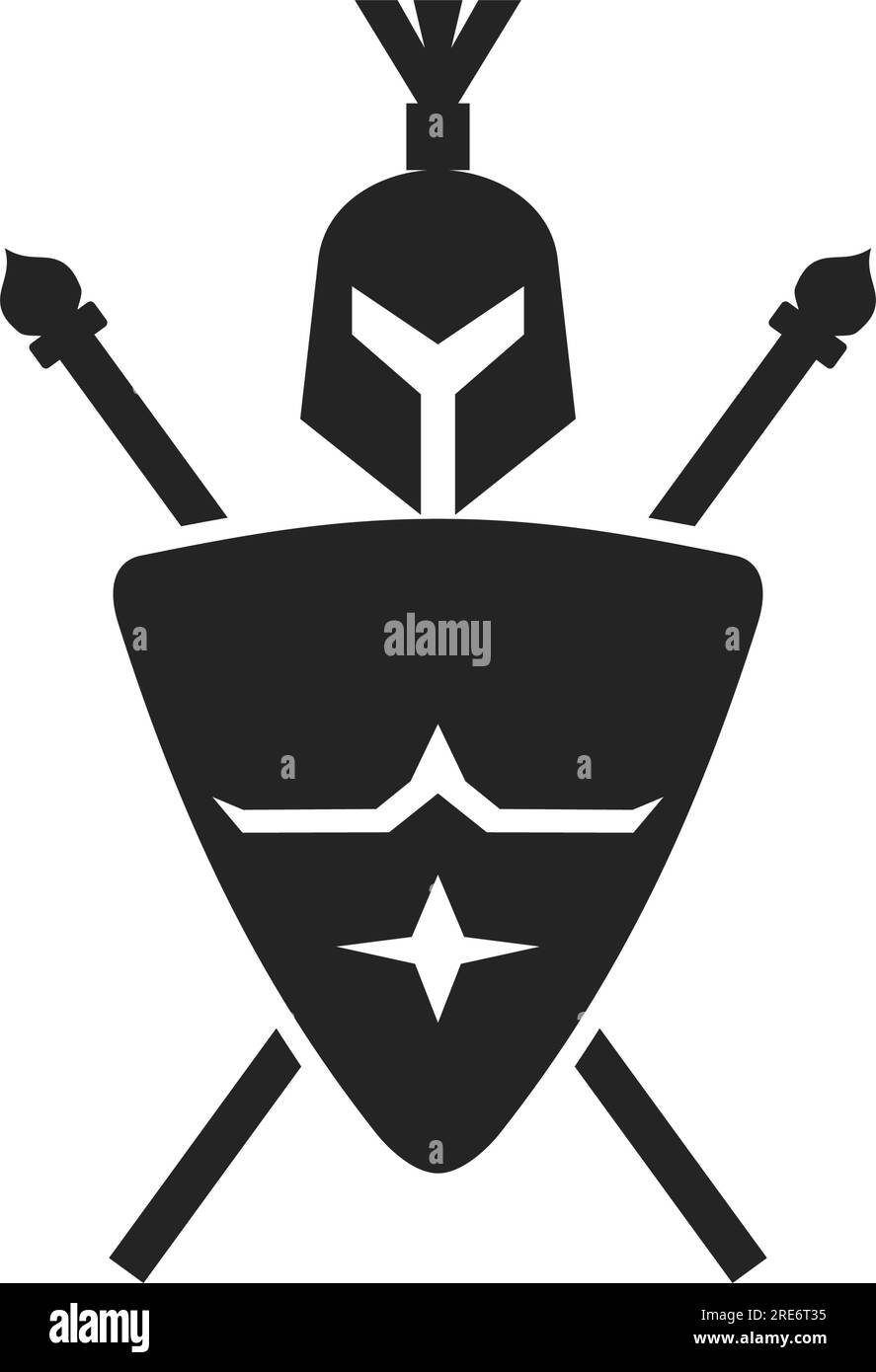 warrior logo template. Icon Illustration Brand Identity. Isolated and ...