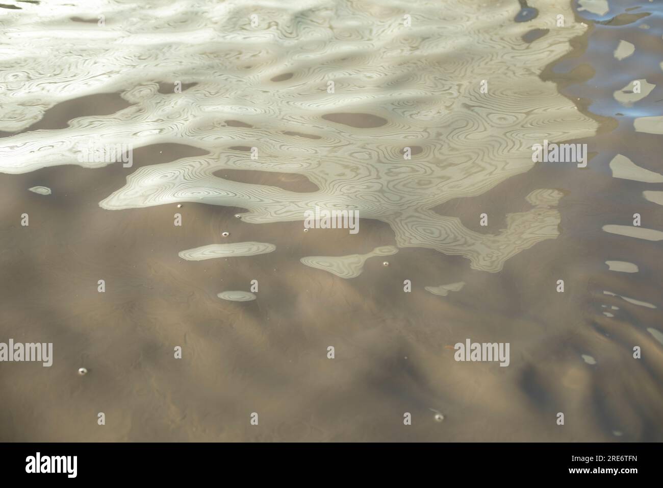 Dirty water. Puddle texture. Cloudy liquid. Waves on surface Stock ...