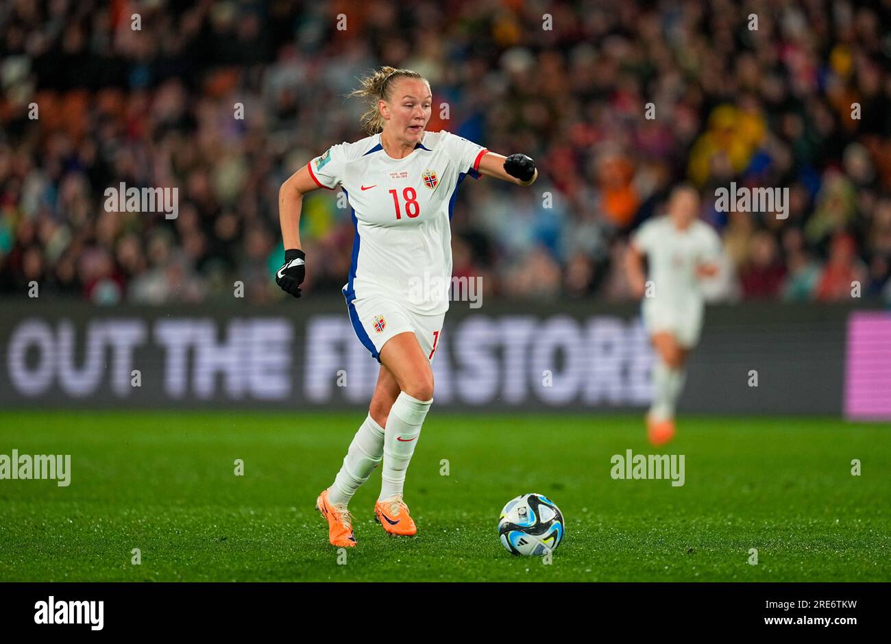 July 25 2023: Frida Maanum (Norway) controls the ball during a Group A ...