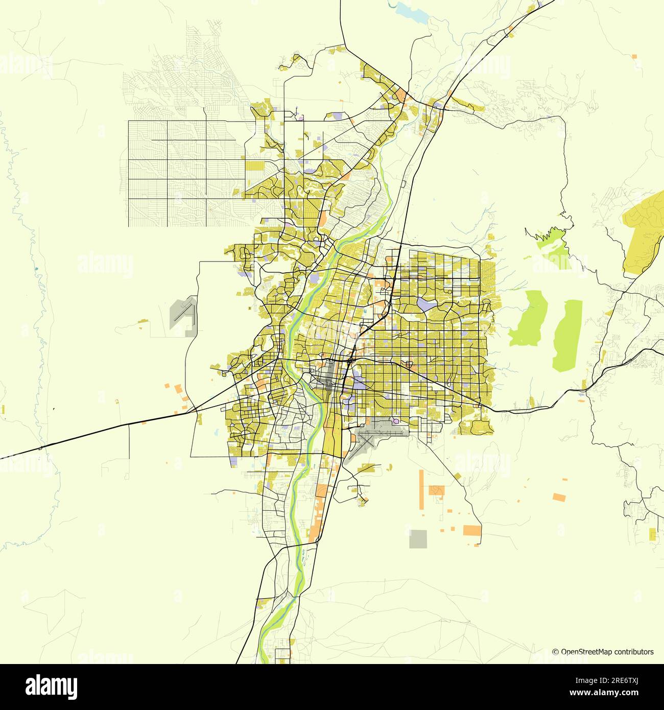 Map of albuquerque new mexico hi-res stock photography and images - Alamy