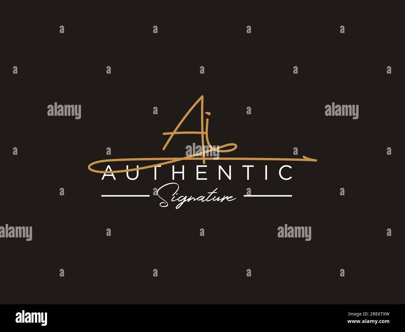 AI Signature Logo Template Vector Stock Vector Image & Art - Alamy