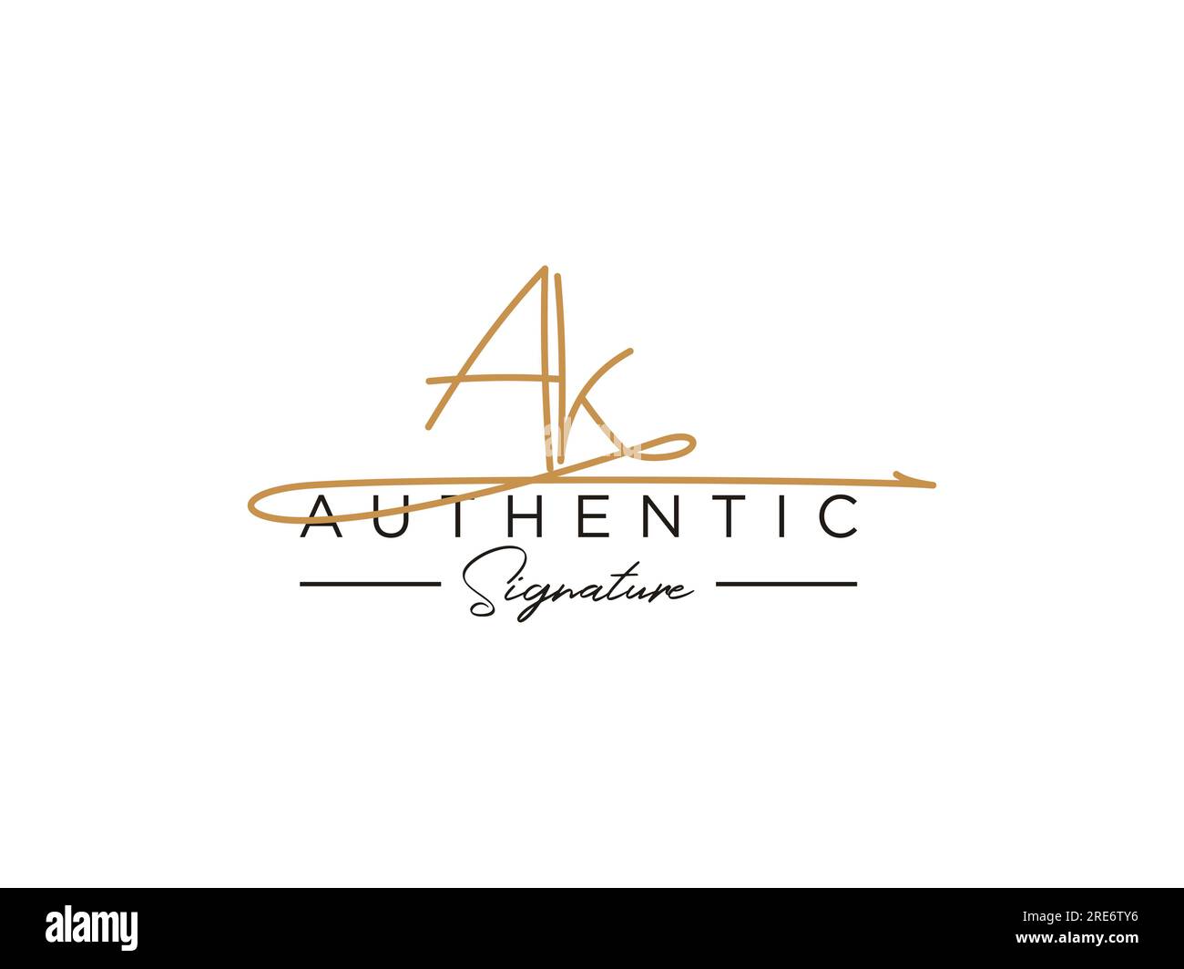AK Signature Logo Template Vector Stock Vector Image & Art - Alamy