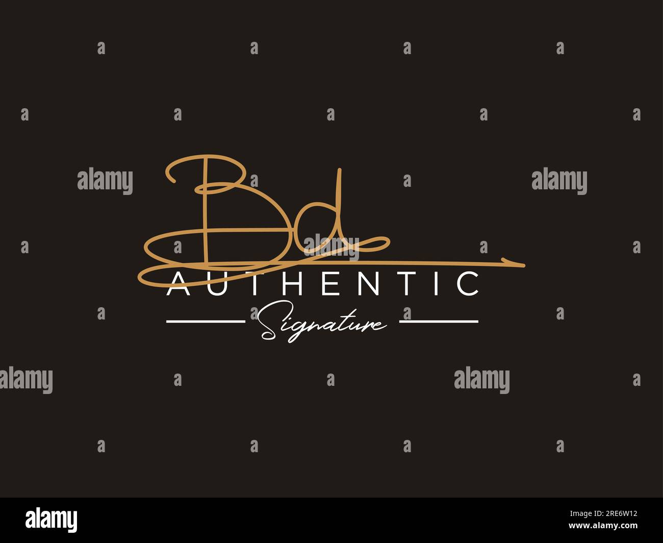 BD Signature Logo Template Vector Stock Vector Image & Art - Alamy