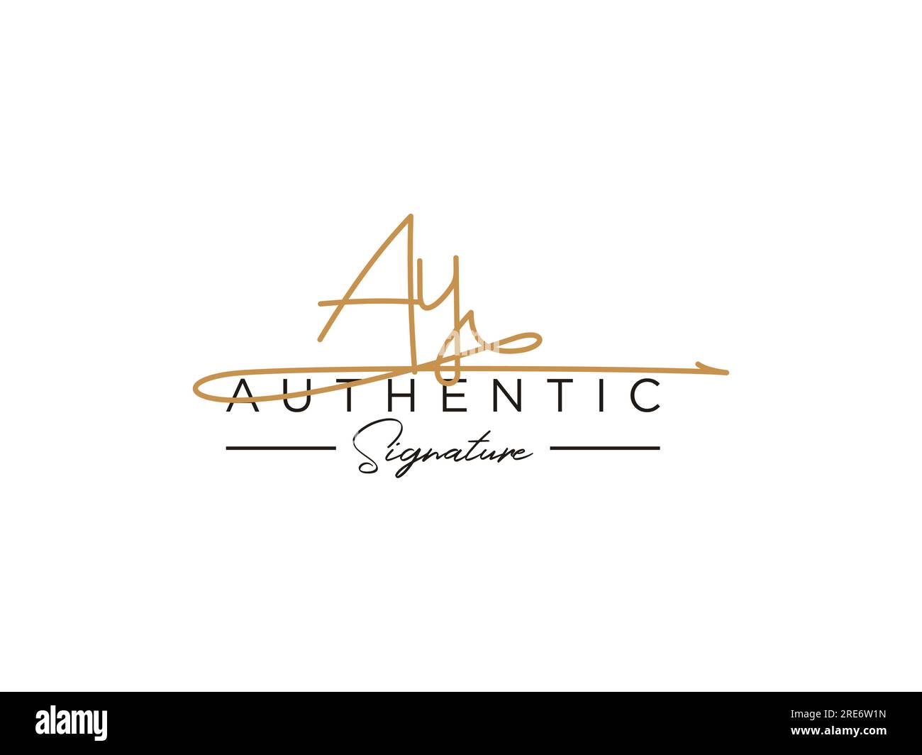AY Signature Logo Template Vector Stock Vector Image & Art - Alamy