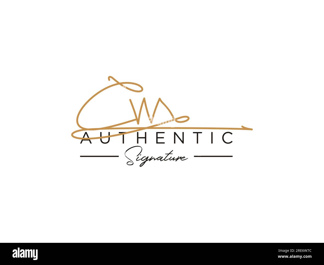 CW Signature Logo Template Vector Stock Vector Image & Art - Alamy