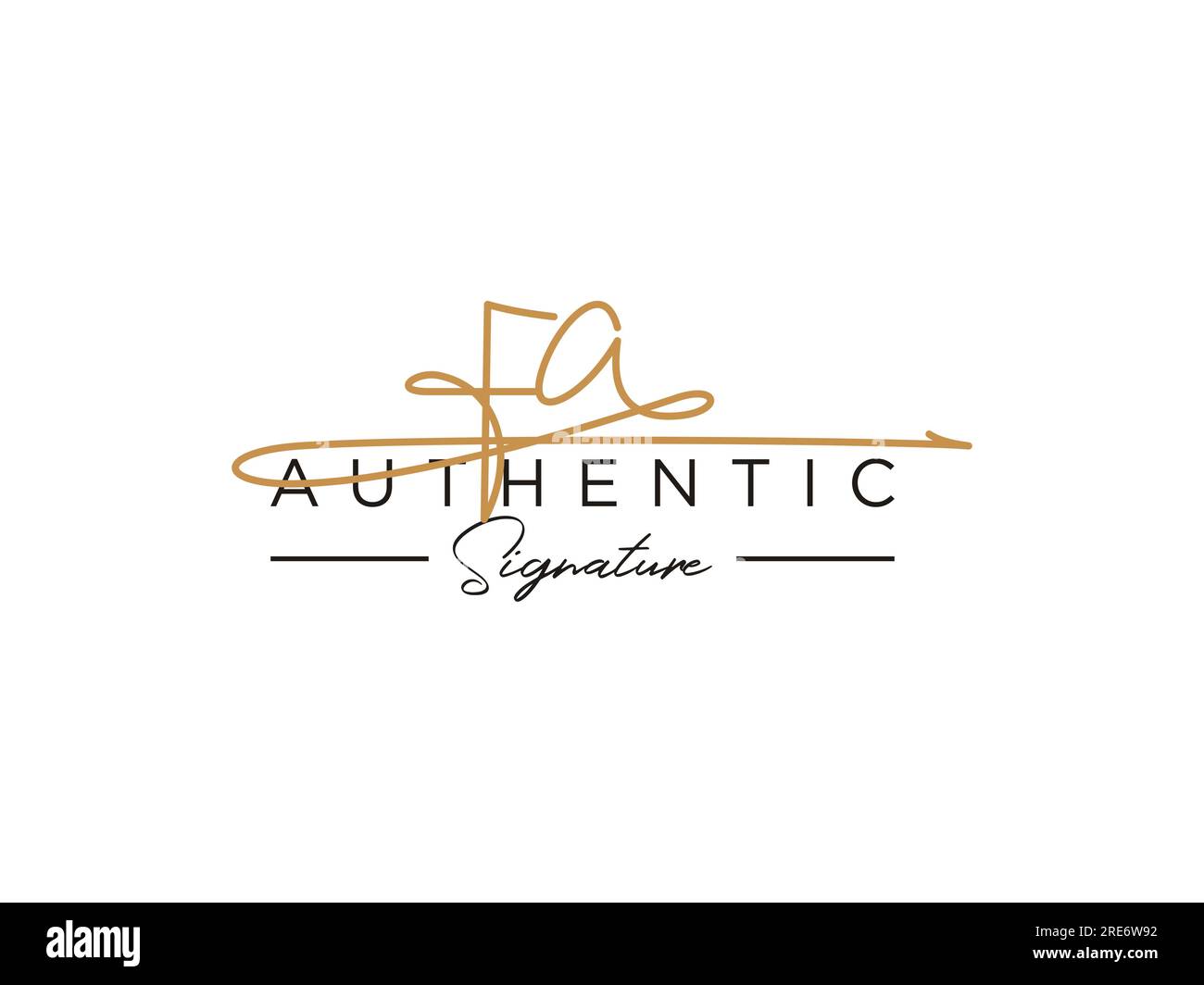 FA Signature Logo Template Vector Stock Vector Image & Art - Alamy