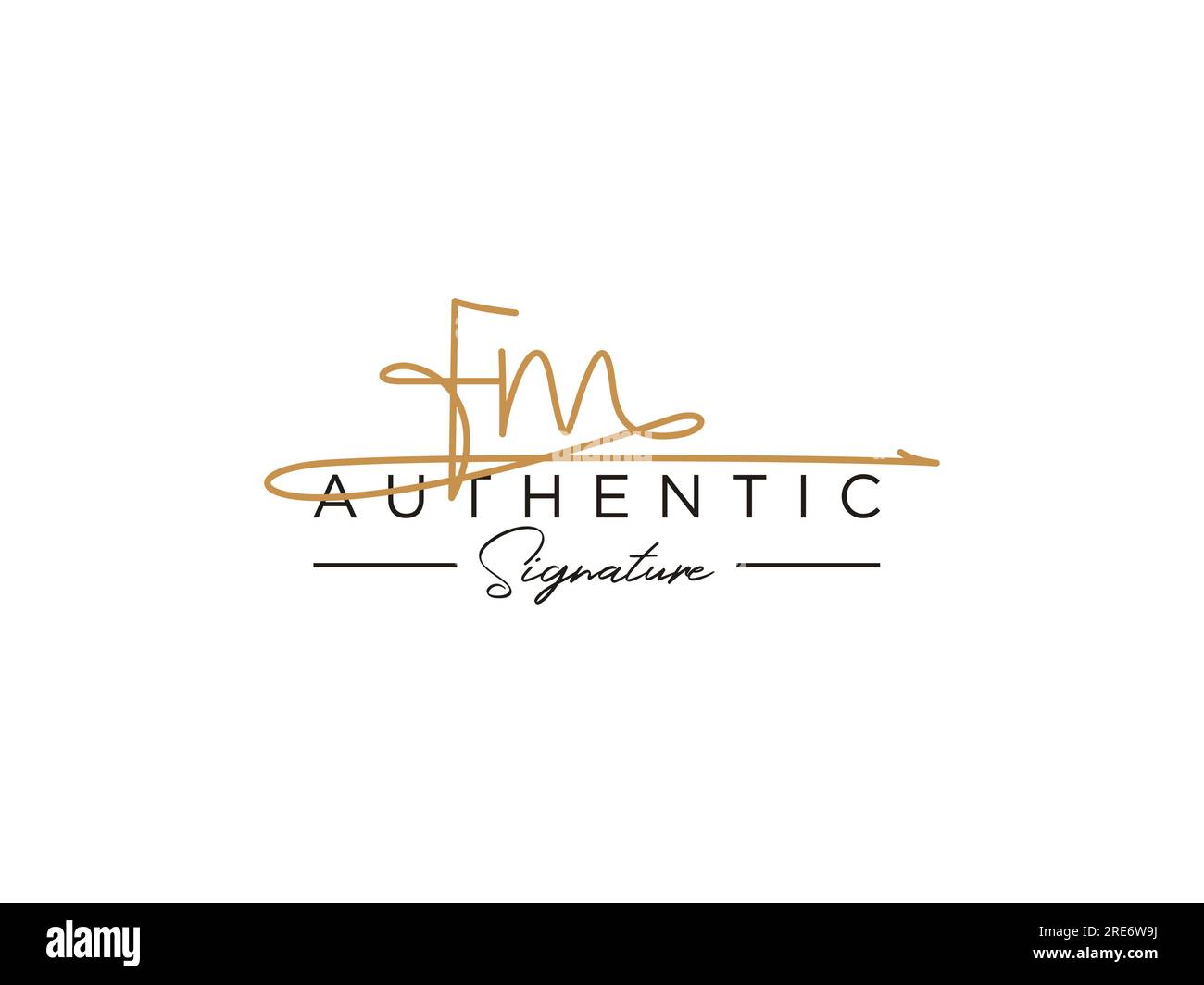 FM Signature Logo Template Vector Stock Vector Image & Art - Alamy