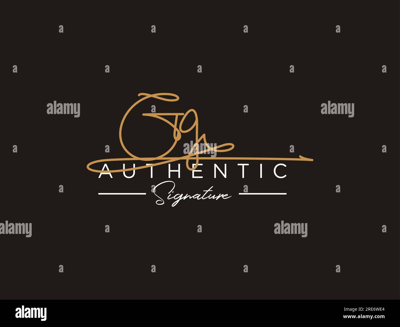 GG Signature Logo Template Vector Stock Vector Image & Art - Alamy
