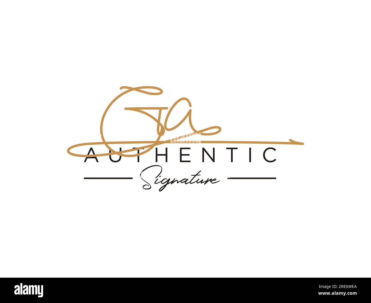 Initial ga vector vectors hi-res stock photography and images - Alamy