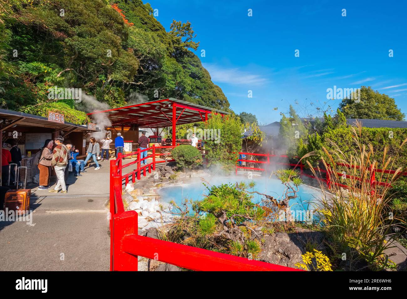 Beppu, Japan - Nov 25 2022: Kamado Jigoku hot spring in Beppu, Oita ...