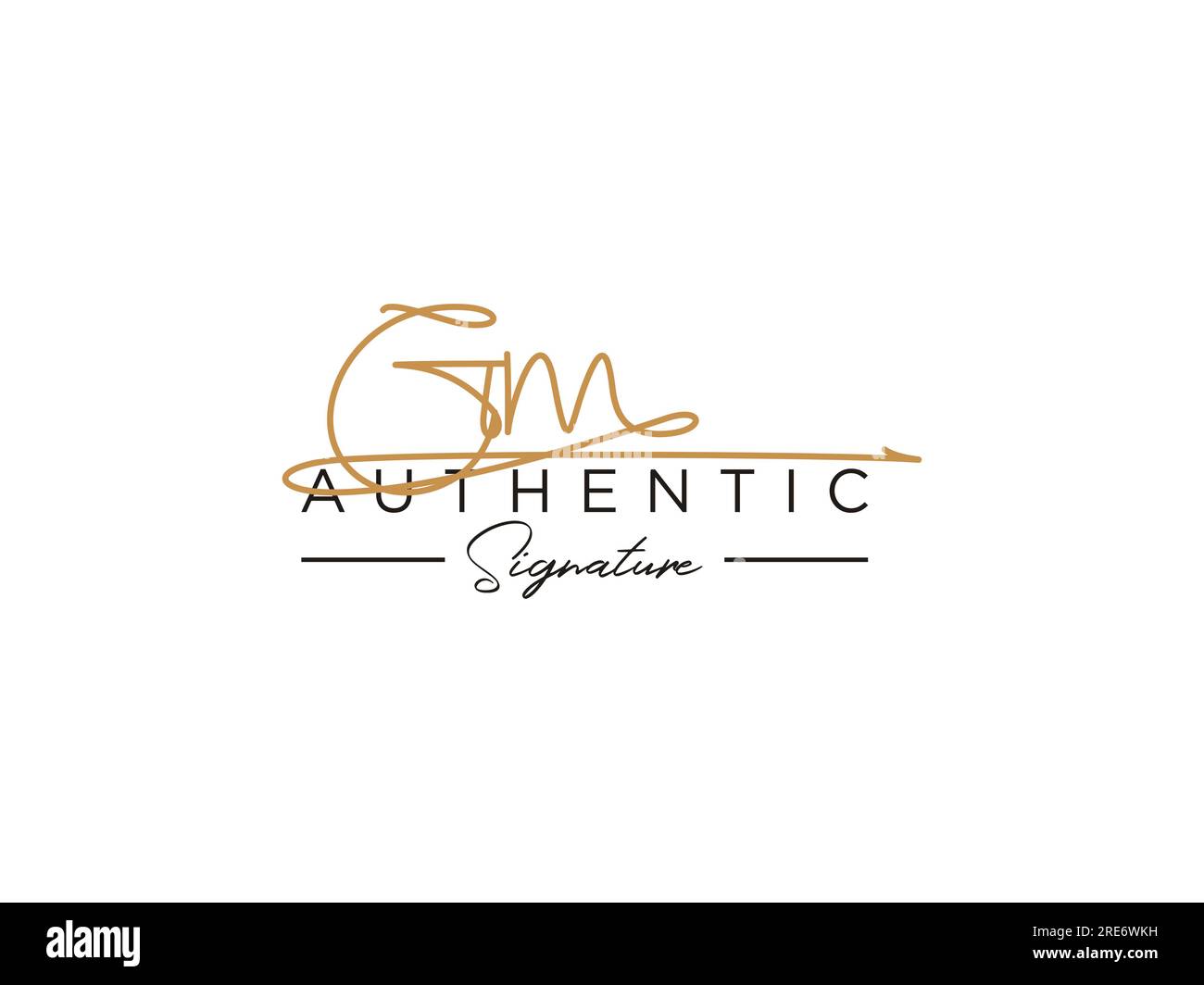 GM Signature Logo Template Vector Stock Vector Image & Art - Alamy
