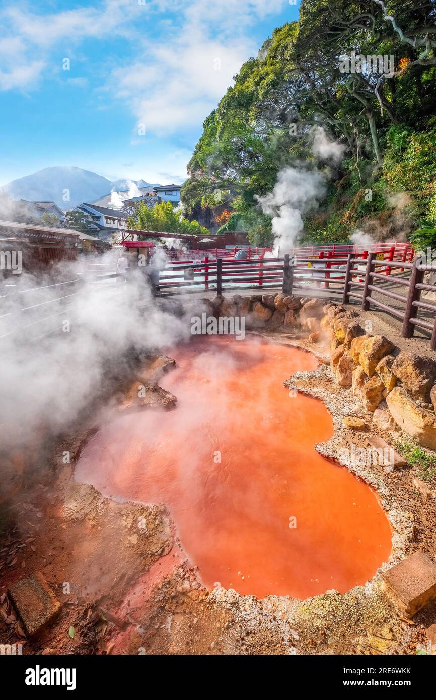 Beppu, Japan - Nov 25 2022: Kamado Jigoku hot spring in Beppu, Oita ...