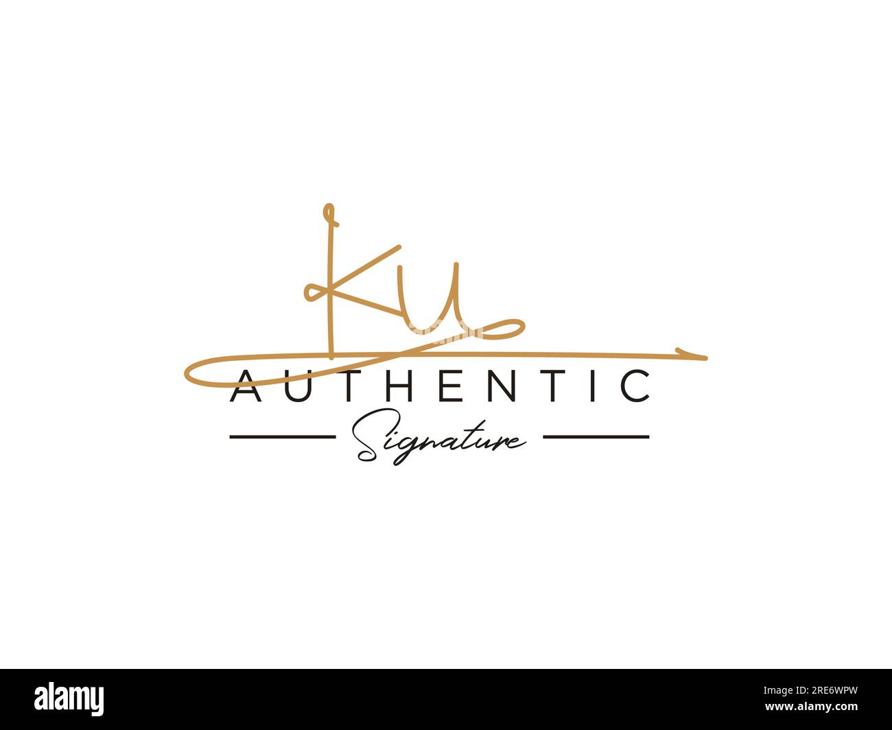 KU Signature Logo Template Vector Stock Vector Image & Art - Alamy