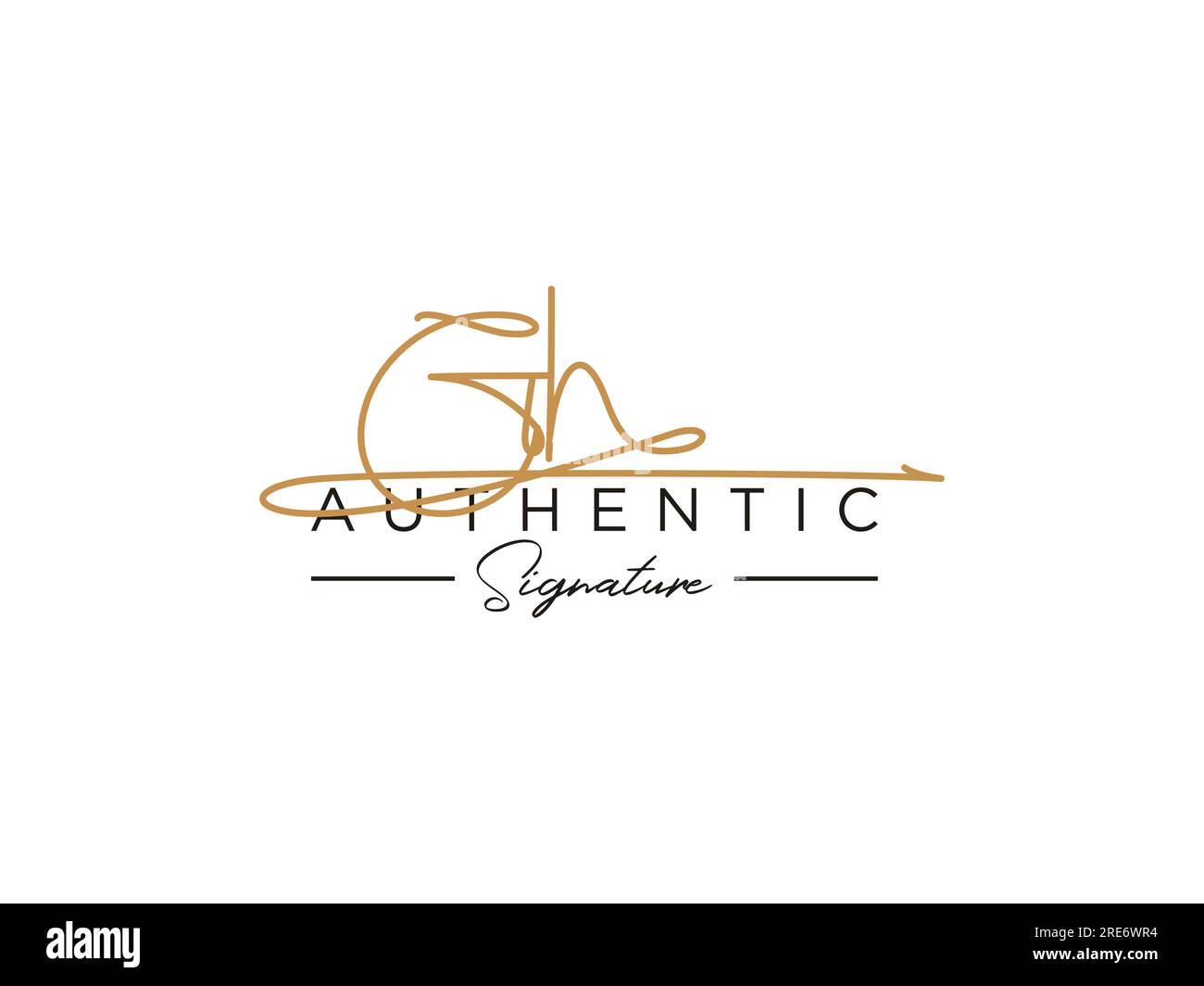 GH Signature Logo Template Vector Stock Vector Image & Art - Alamy