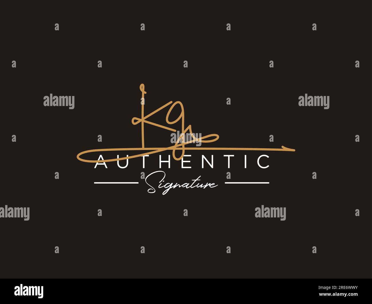 KG Signature Logo Template Vector Stock Vector Image & Art - Alamy