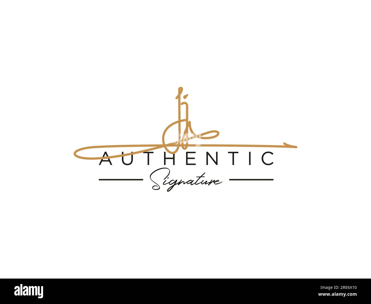 JJ Signature Logo Template Vector Stock Vector Image & Art - Alamy