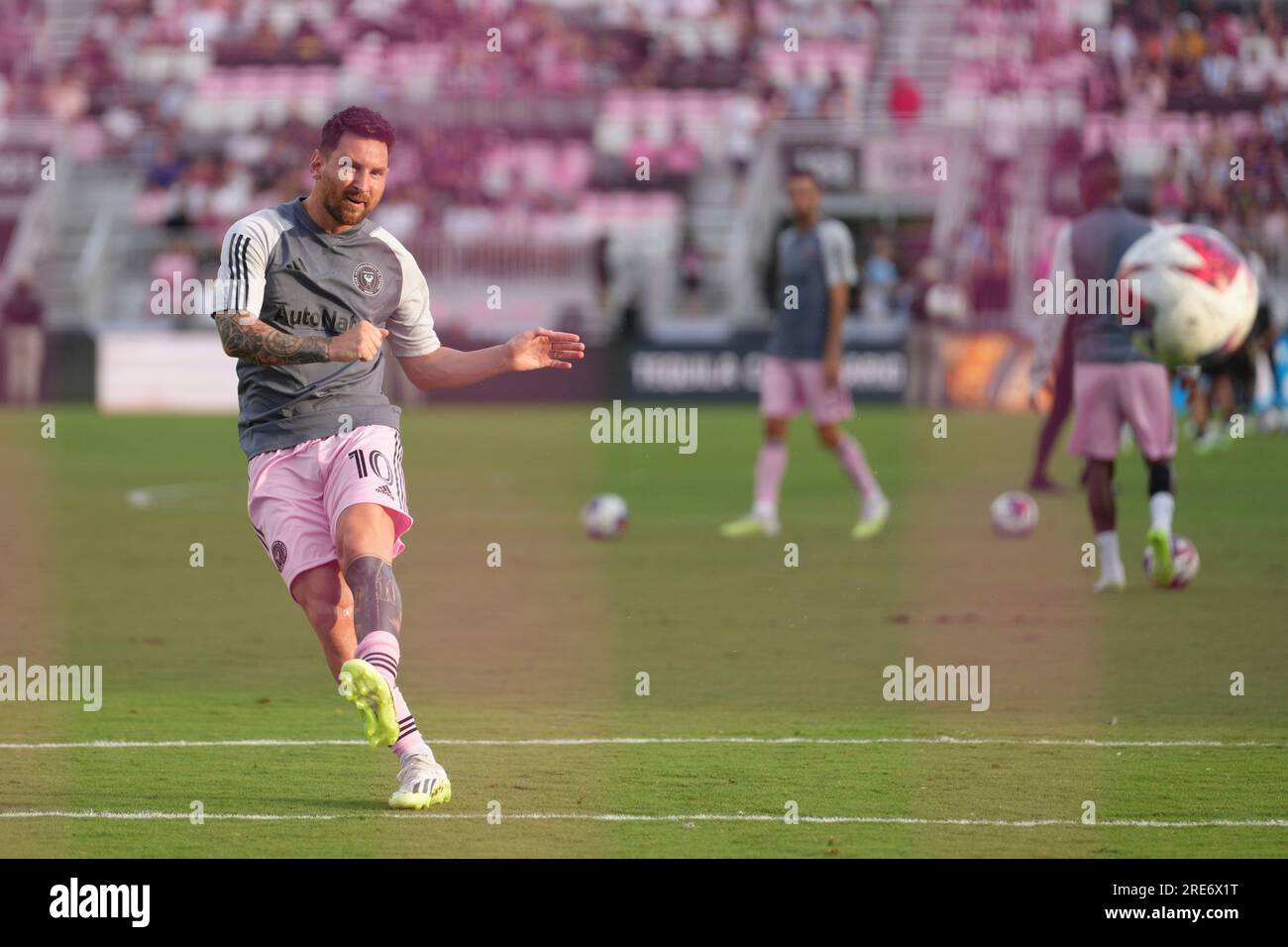 FORT LAUDERDALE, FL - JULY 25:Inter Miami midfielder Lionel Messi (10 ...